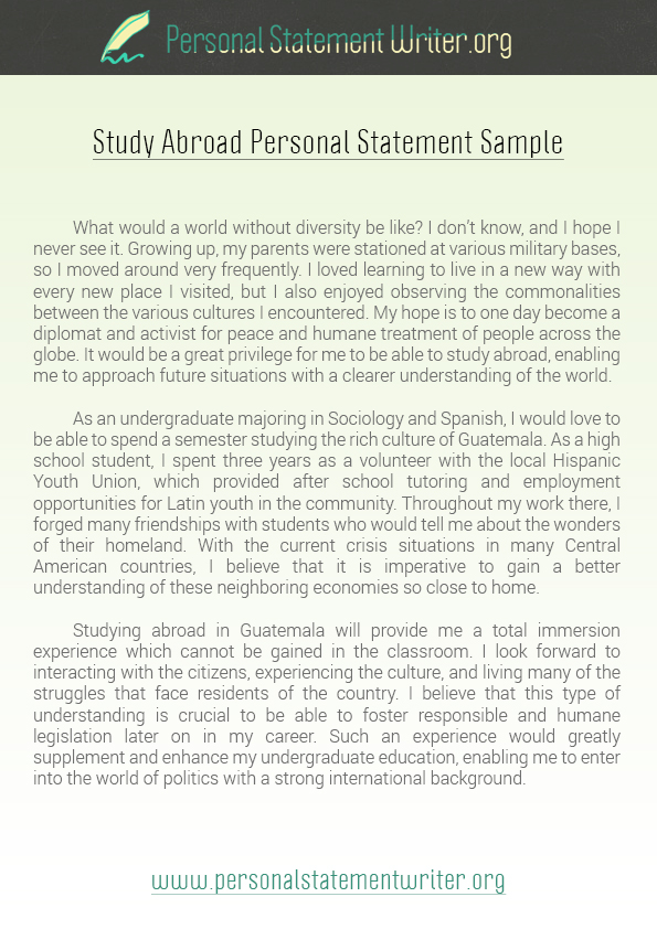 Check These Impressive Good Personal Statement Examples