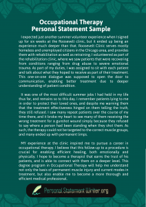 Occupational Therapy Personal Statement Help by the Best Pros