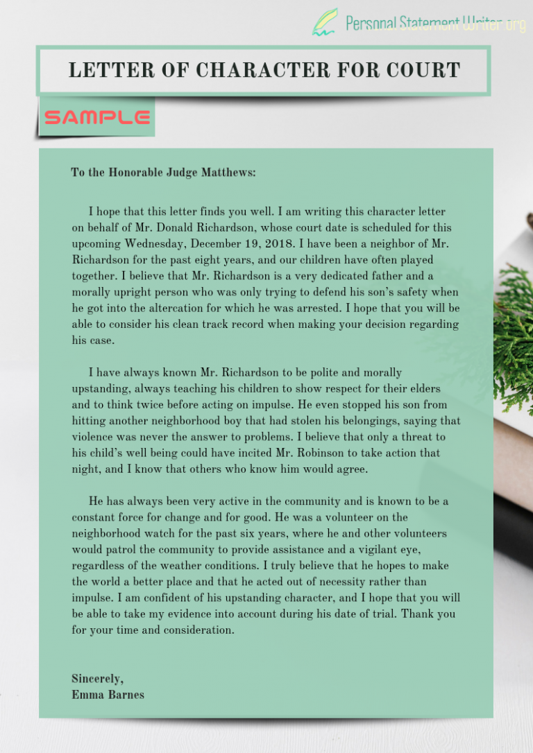 Writing a Letter of Character With Experts: #1 Quality Guarantee