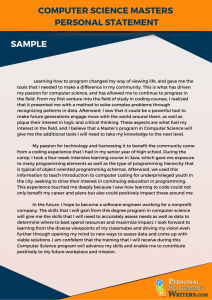 Computer Science Personal Statement: Check the Best Samples