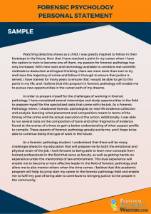 Psychology Personal Statement Examples | Clinical Psychology