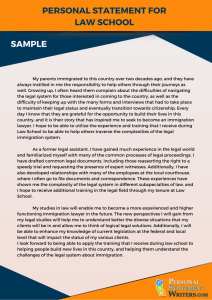 Law School Personal Statement Writing & Editing Help Online