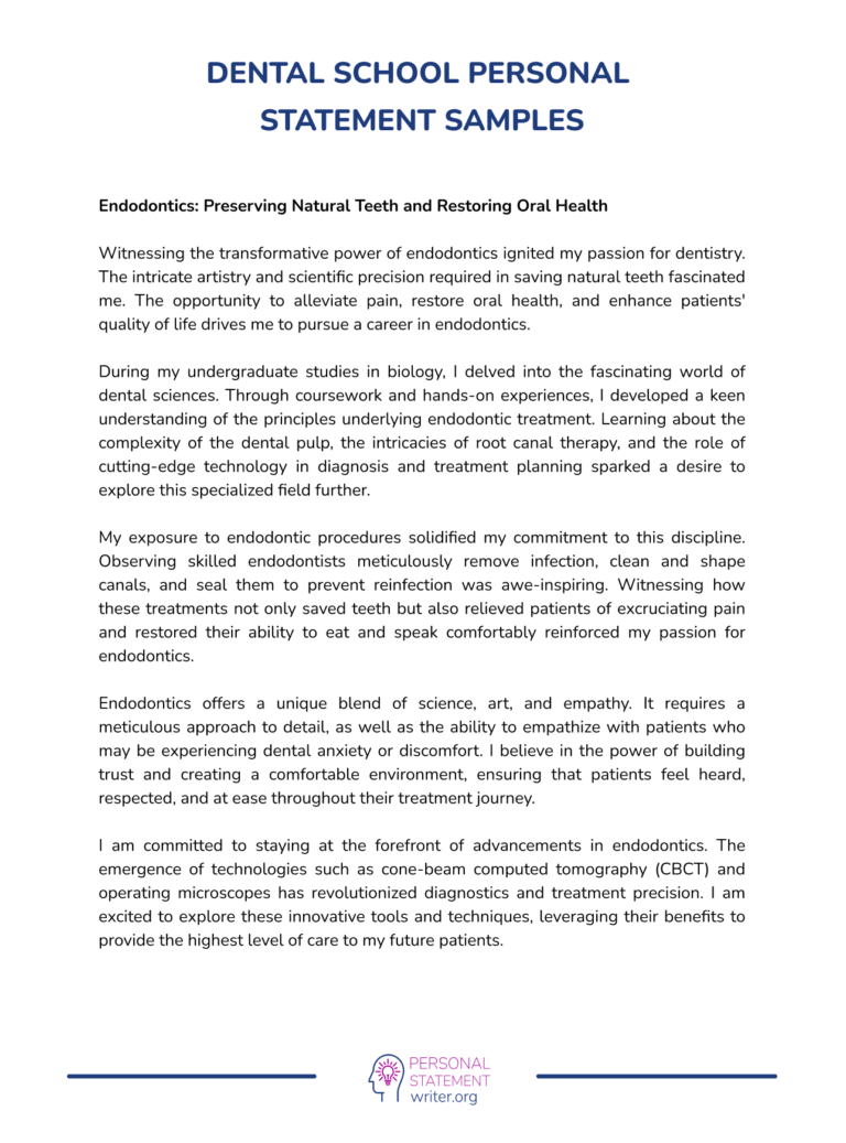 Top Dental School Personal Statement Writing Service