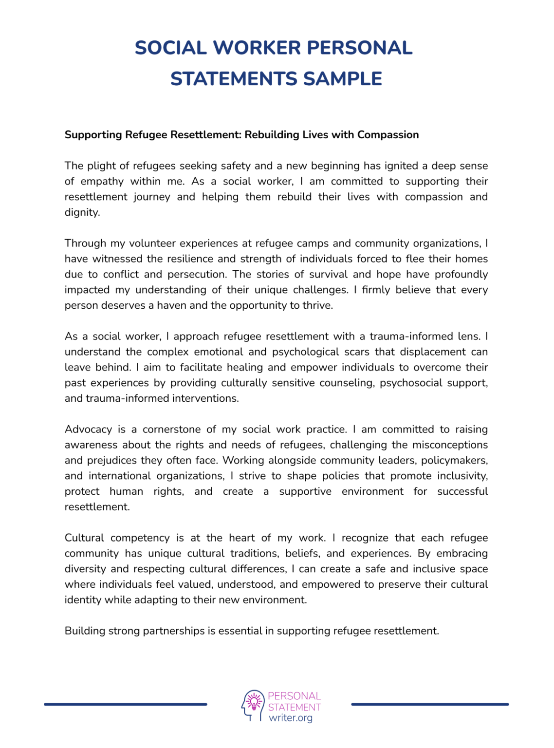 Get #1 Social Work Personal Statement Written Just for You