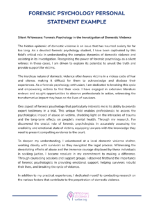 Use Forensic Psychology Personal Statement Writing Service