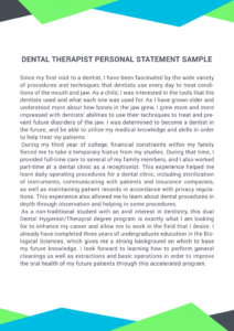 Top Dental School Personal Statement Writing Service